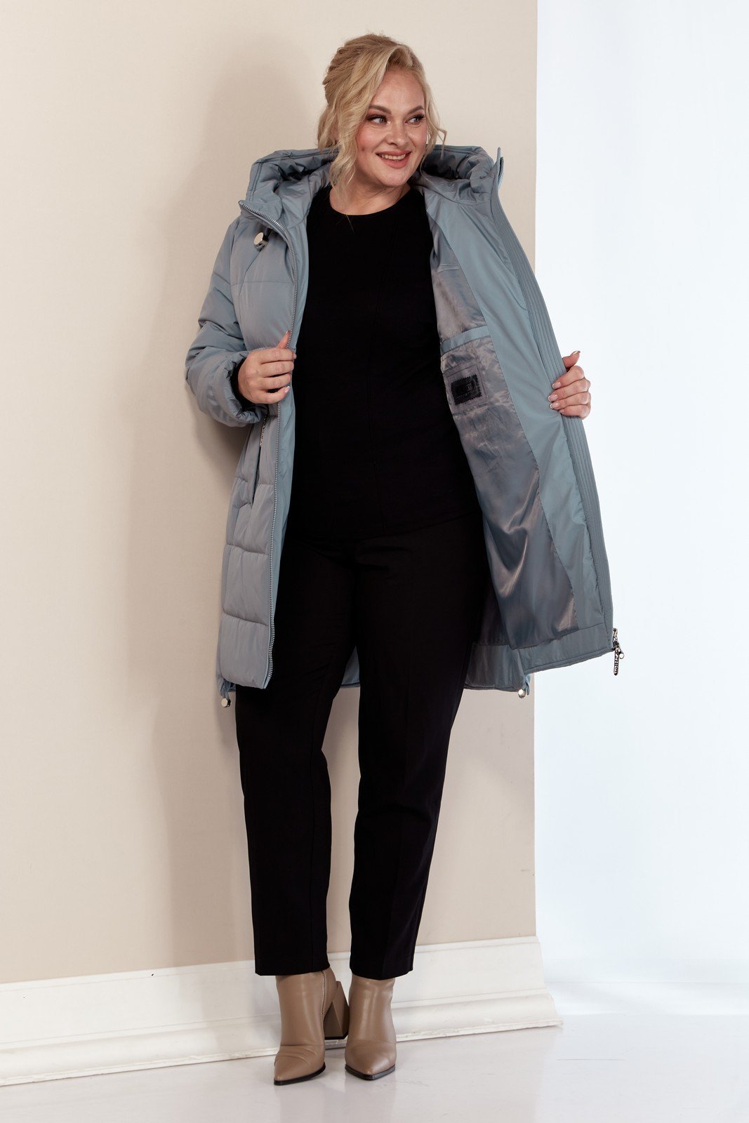 Куртка 2161 стальной Shetti купить в интернет магазине Велесмода